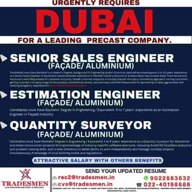 Dubai Jobs For A Leading Precast Company - Assignment Abroad Times ...