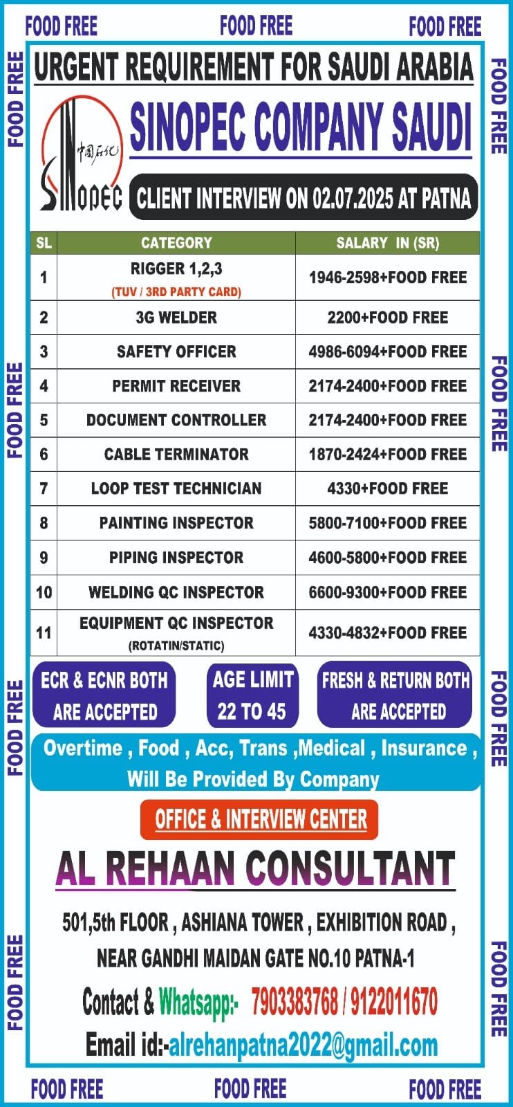 Assignment Abroad Times - Gulf job vacancy